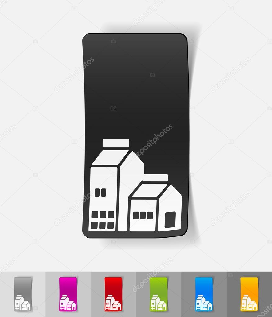 Dairy farm paper sticker Stock Vector by ©Palau83 80953282