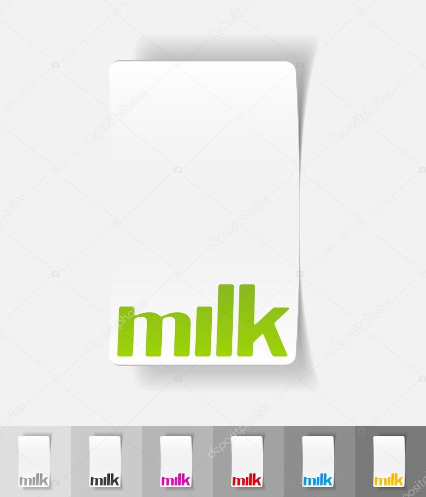 Milk paper sticker Stock Vector by ©Palau83 80953318