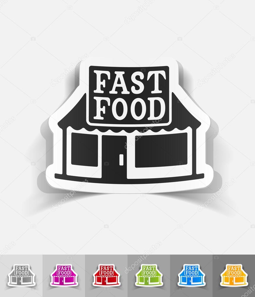 FAST FOOD paper sticker Stock Vector Image by ©Palau83 #83226194