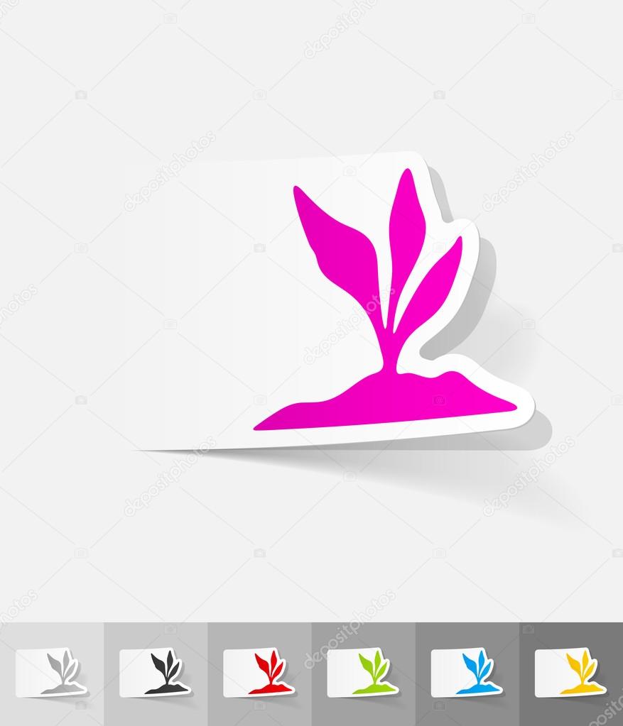 Root-crop paper sticker Stock Vector Image by ©Palau83 #83226460