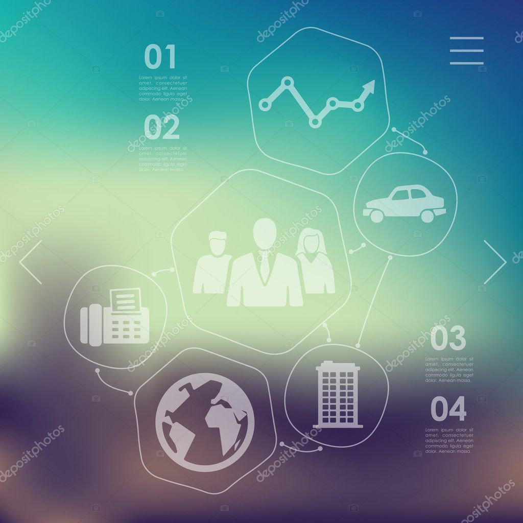 Business infographic icons Stock Vector by ©Palau83 83991872