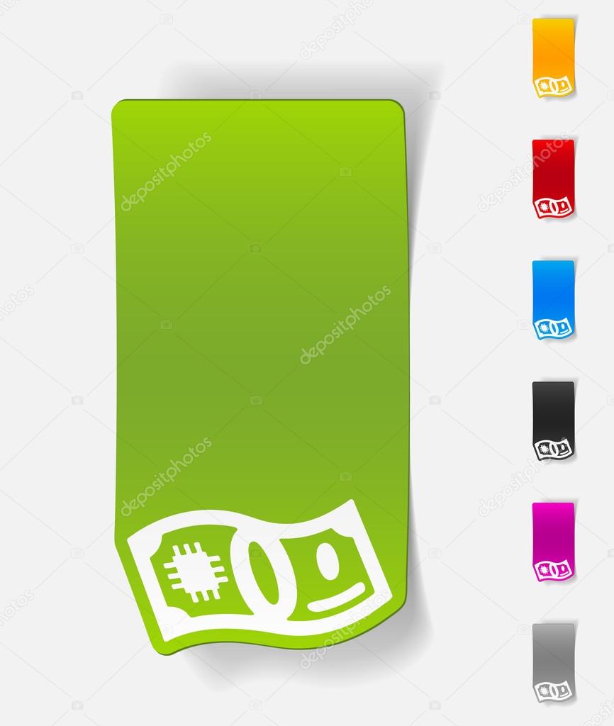 Bill paper sticker Stock Vector by ©Palau83 #85332128