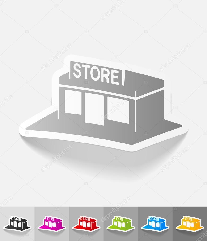 Shop paper sticker Stock Vector by ©Palau83 85332982