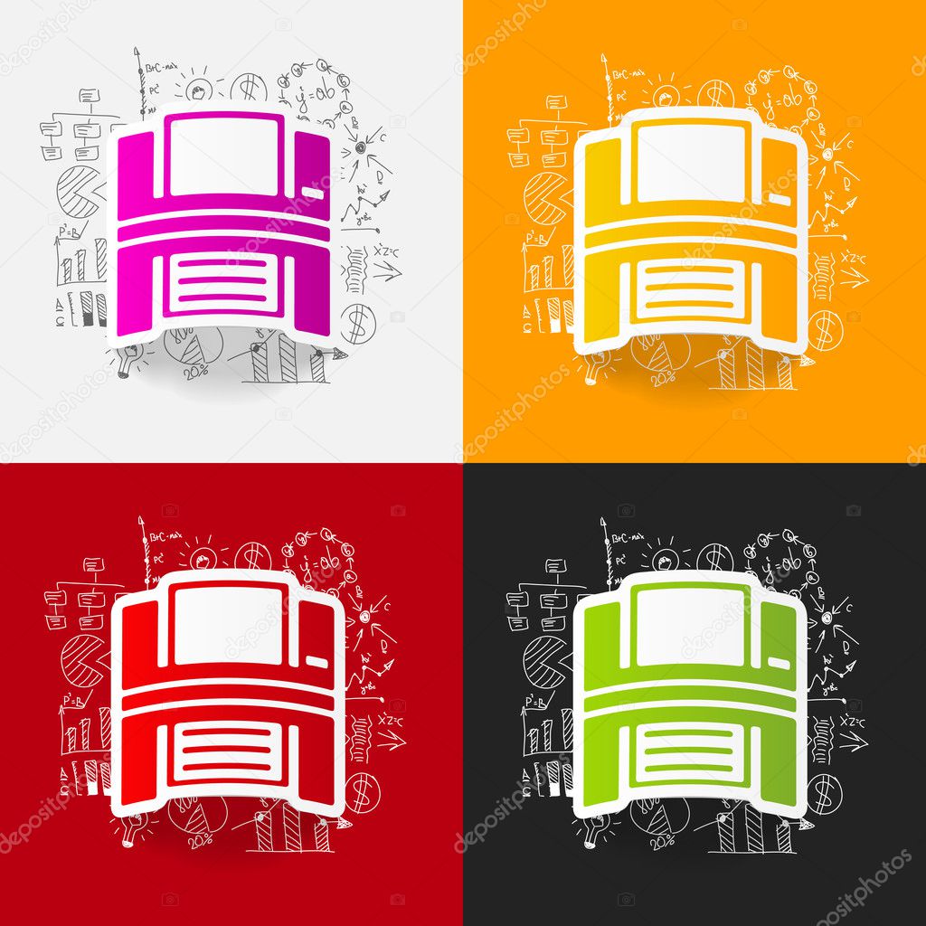 Drawing business formulas with printer icon Stock Vector by ©Palau83 ...