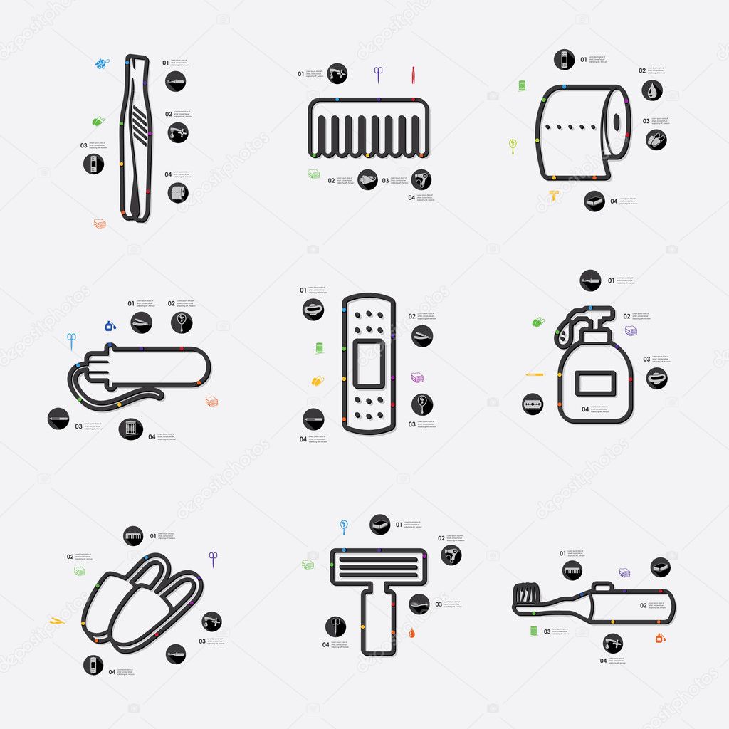 Hygiene line infographic Stock Vector by ©Palau83 87288138