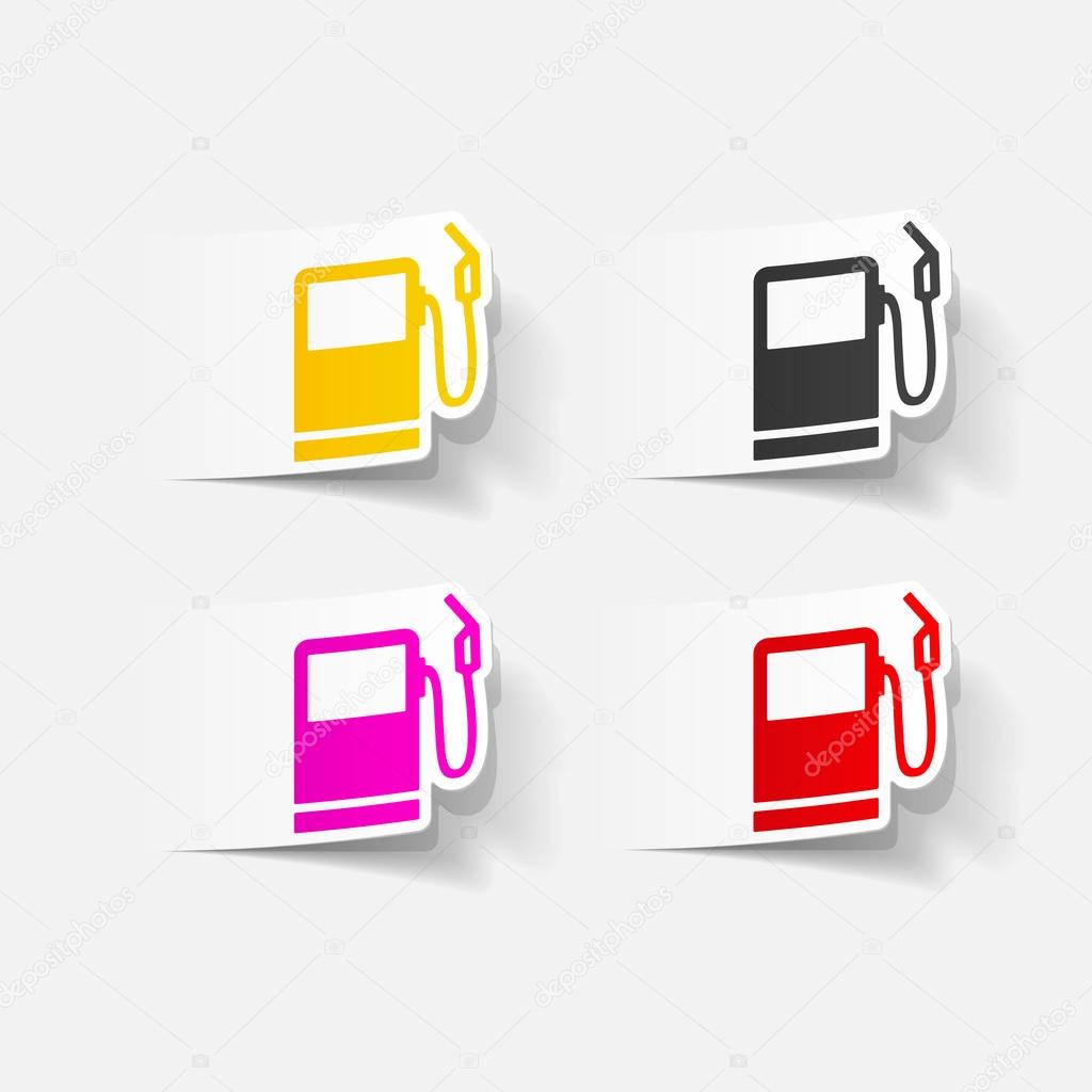 Colorful gas stations labels Stock Vector by ©Palau83 #87288402