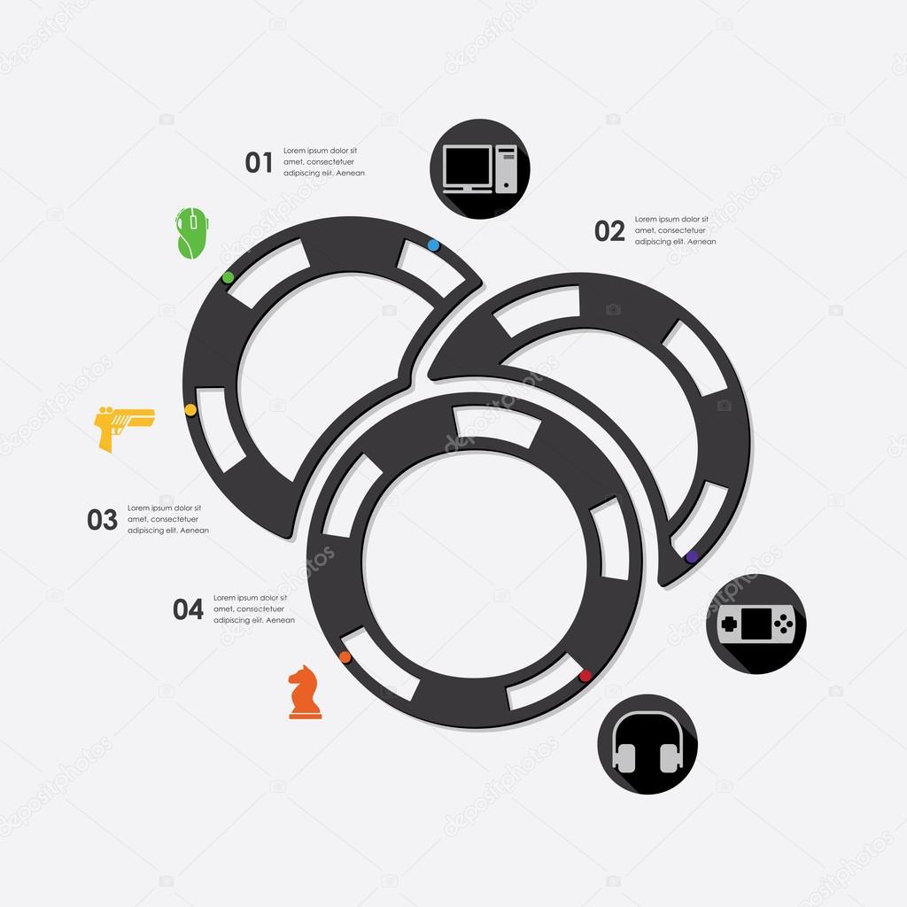 Game infographic with icons Stock Vector Image by ©Palau83 #88202216