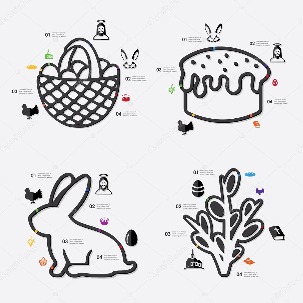 Easter infographic with icons Stock Vector by ©Palau83 90621762