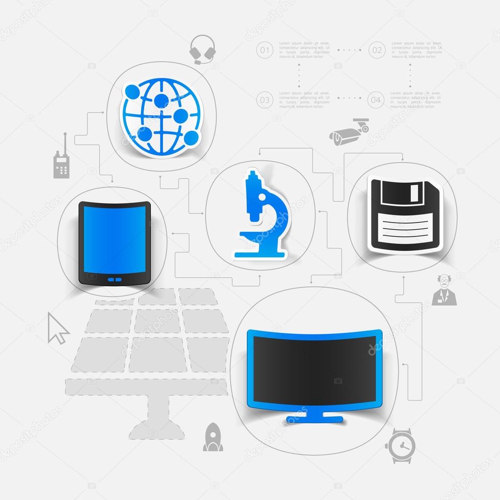 Technology blue sticker infographic Stock Vector Image by ©Palau83 ...