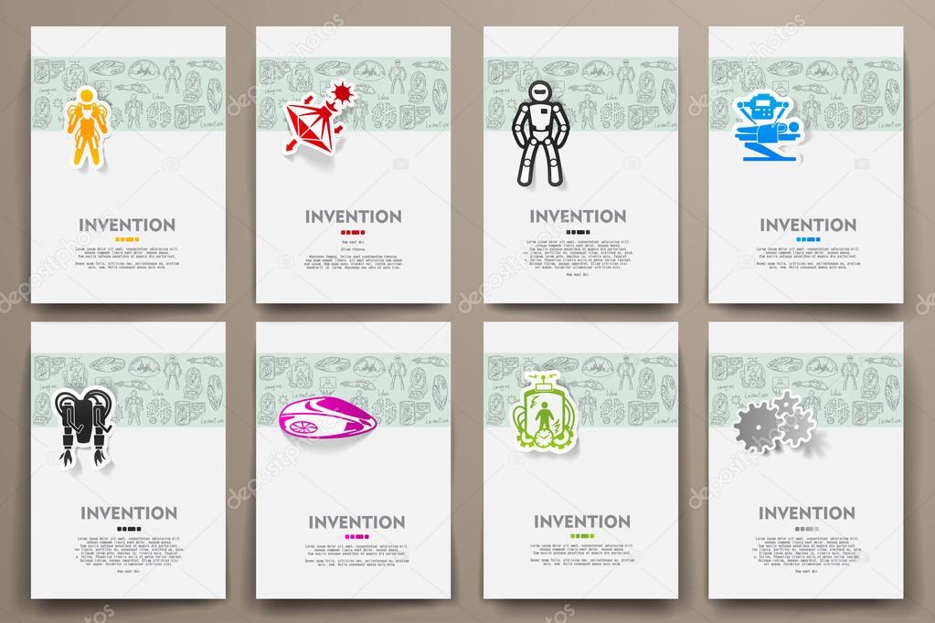 Corporate invention templates set Stock Vector by ©Palau83 91723786