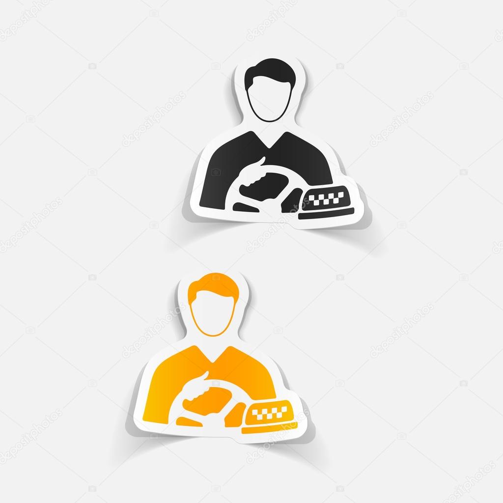 Realistic taxi drivers design Stock Vector Image by ©Palau83 #95642574