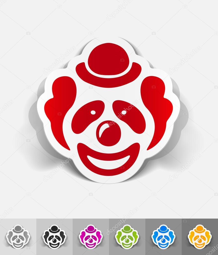 Clown realistic design elements Stock Vector by ©Palau83 95643022
