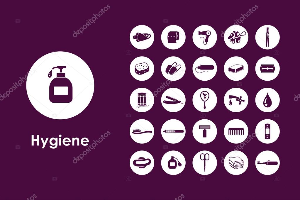 Set of hygiene simple icons Stock Vector by ©Palau83 95643382