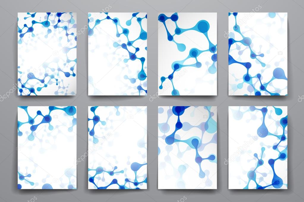 Poster templates in molecule style Stock Vector Image by ©Palau83 #95644296