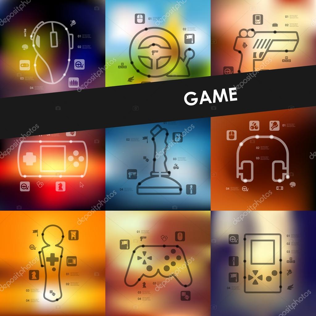 Gaming timeline background Stock Vector Image by ©Palau83 #95646590