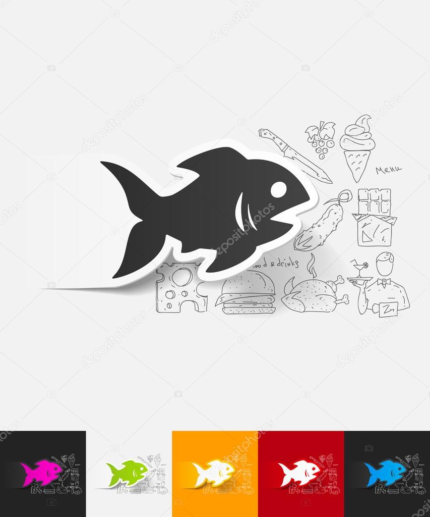 Fish paper stickers Stock Vector by ©Palau83 96156048