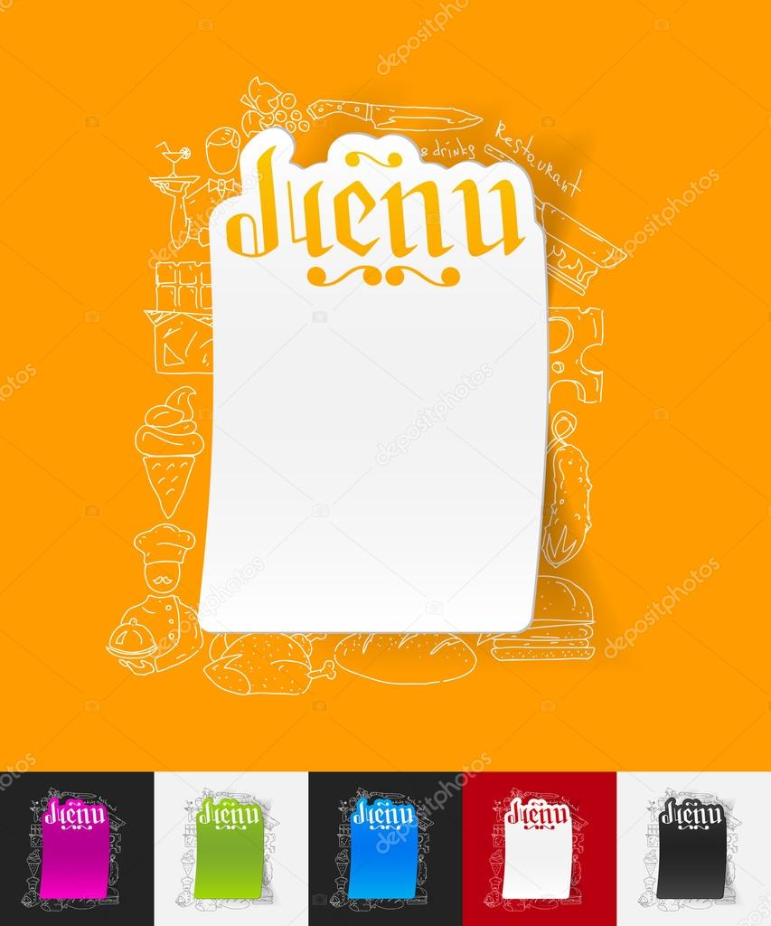 Menu paper stickers Stock Vector Image by ©Palau83 #96156152