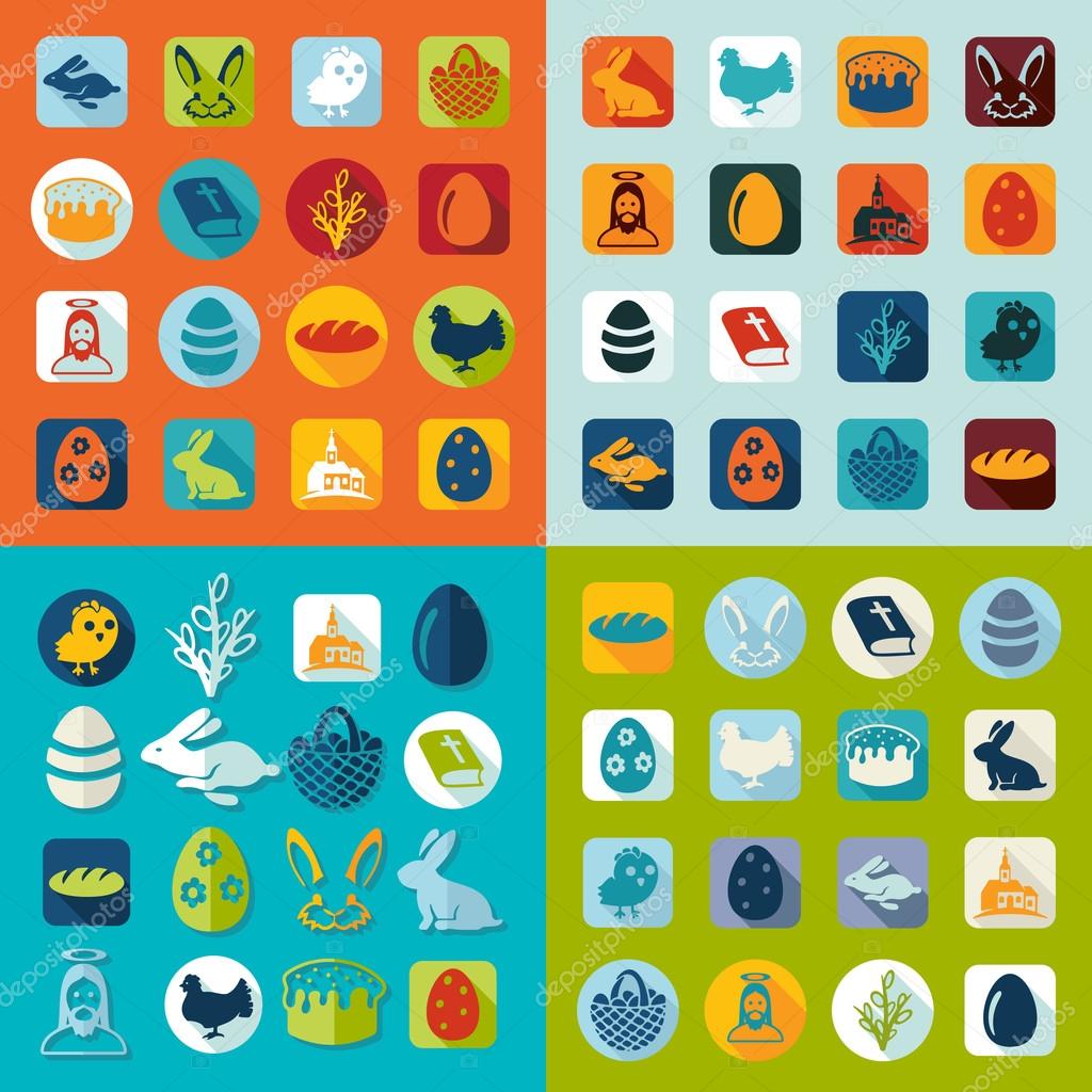 Set of easter icons Stock Vector Image by ©Palau83 #96159002