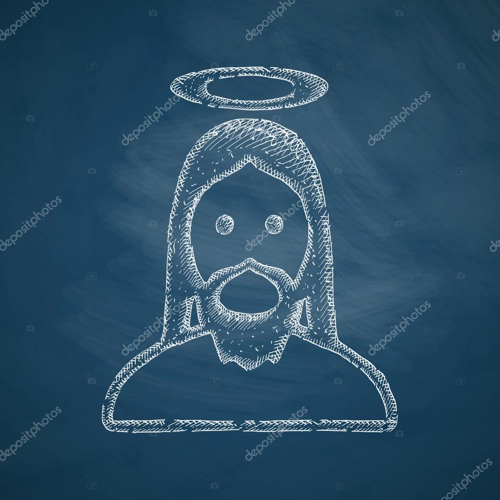 Jesus hand drawn icon Stock Vector by ©Palau83 98757632