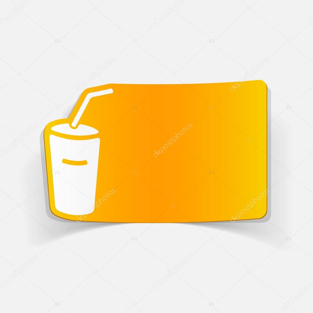 Soda realistic sticker Stock Vector by ©Palau83 98762770