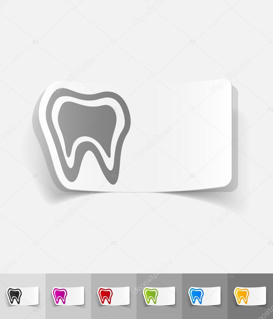 Tooth paper sticker Stock Vector Image by ©Palau83 #98766526