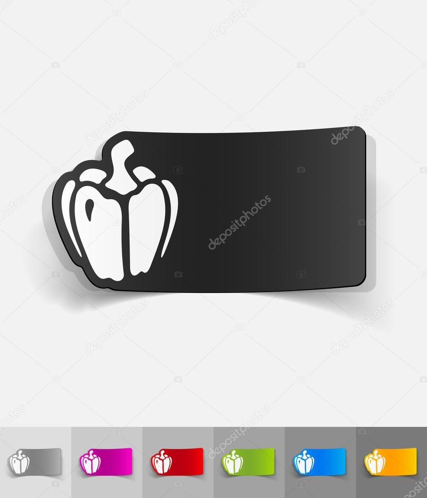 Paprika paper sticker Stock Vector by ©Palau83 99132536