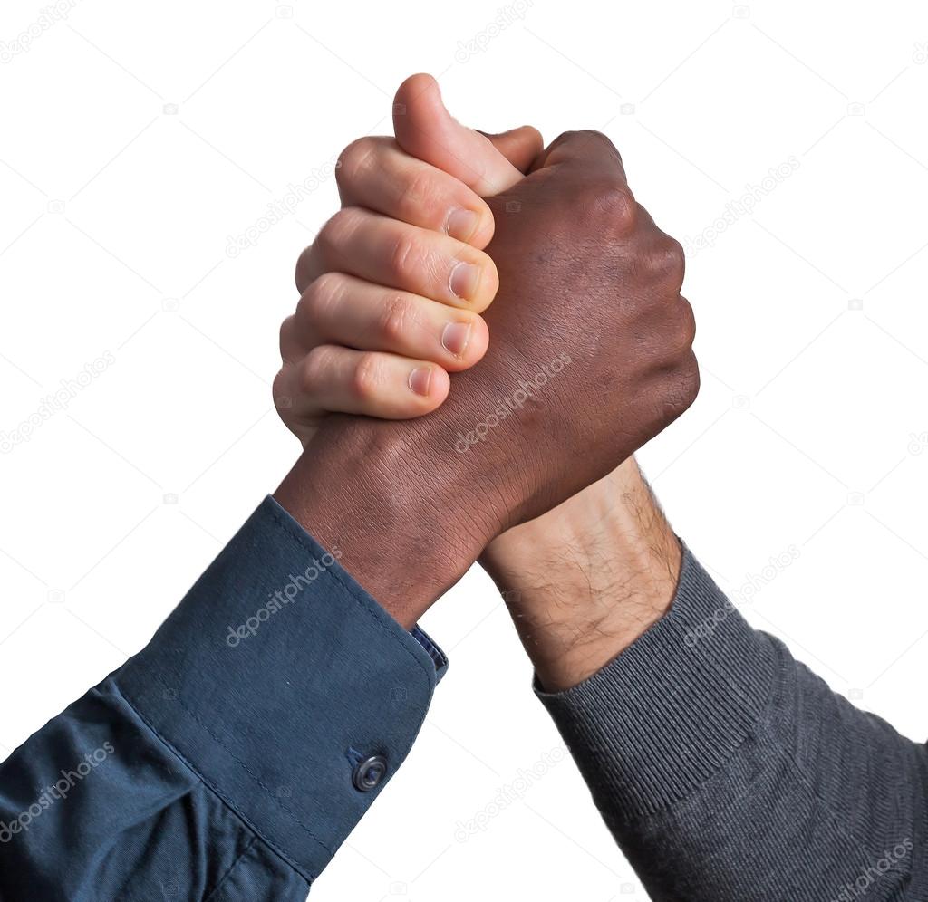 Black and white man handshake Stock Photo by ©talitha_it 115733732