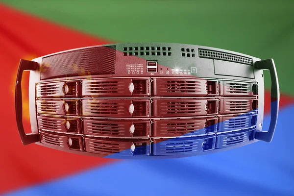 Server Country Concept with Flag of Eritrea - Stock Image - Everypixel