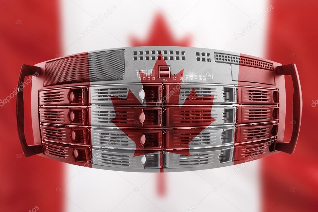 Server Country Concept with Flag of Canada Stock Photo by ©Sehenswerk ...