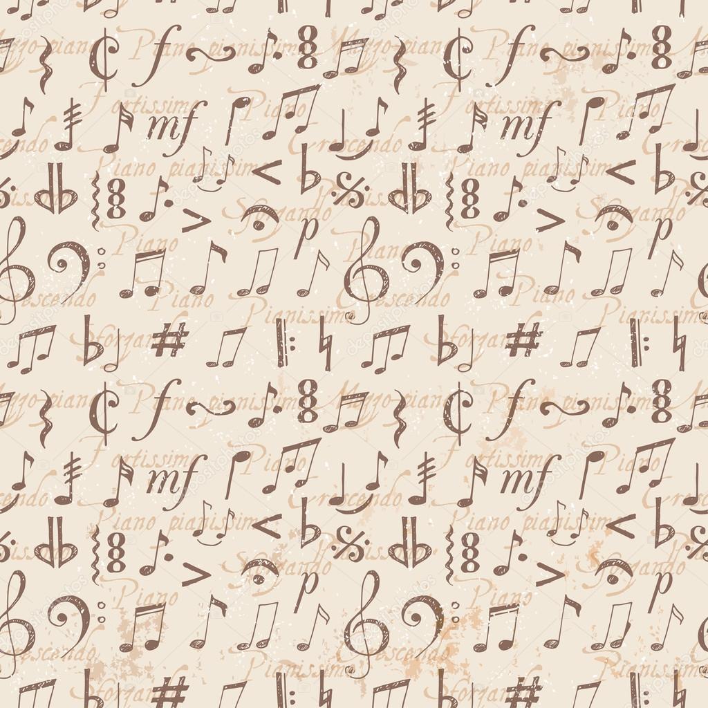 Seamless background with music notes Stock Vector Image by ©Elinacious ...