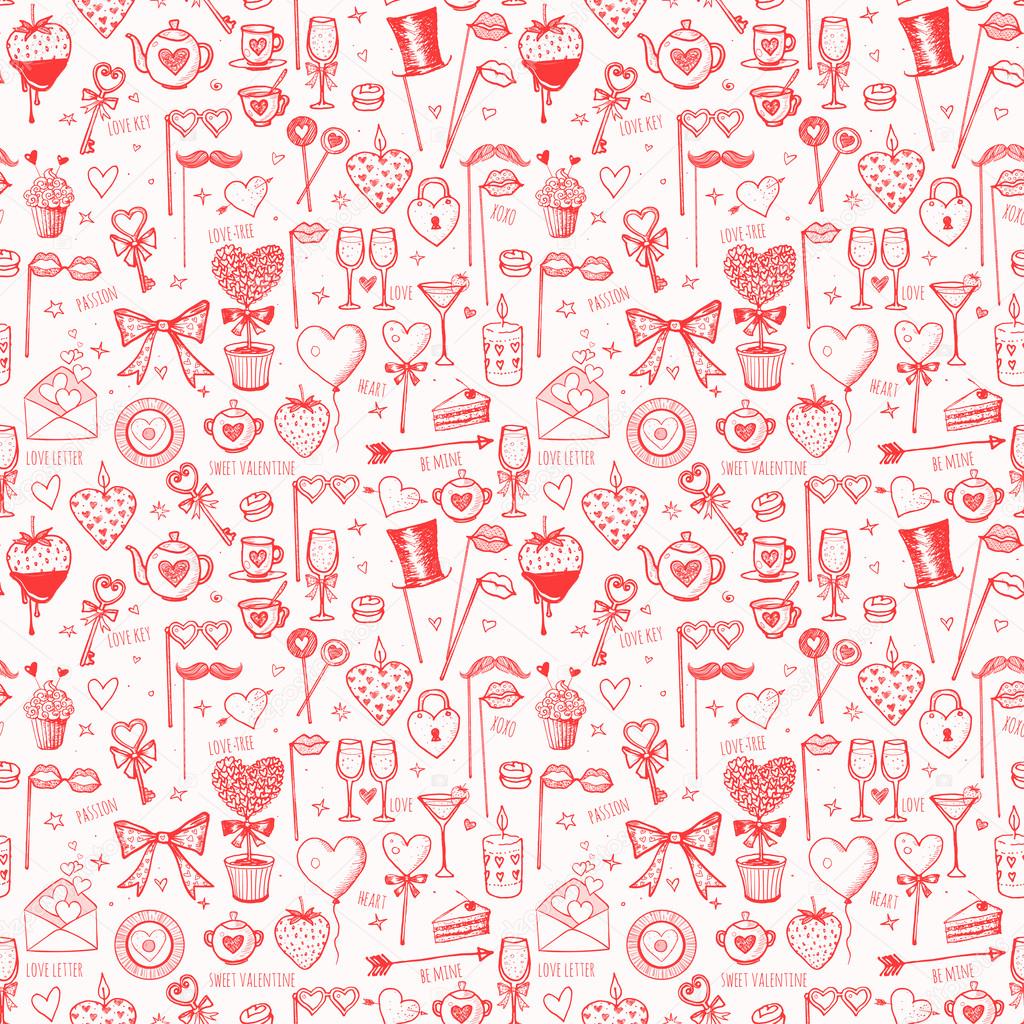 Valentines Day texture Stock Vector by ©Elinacious 62061587