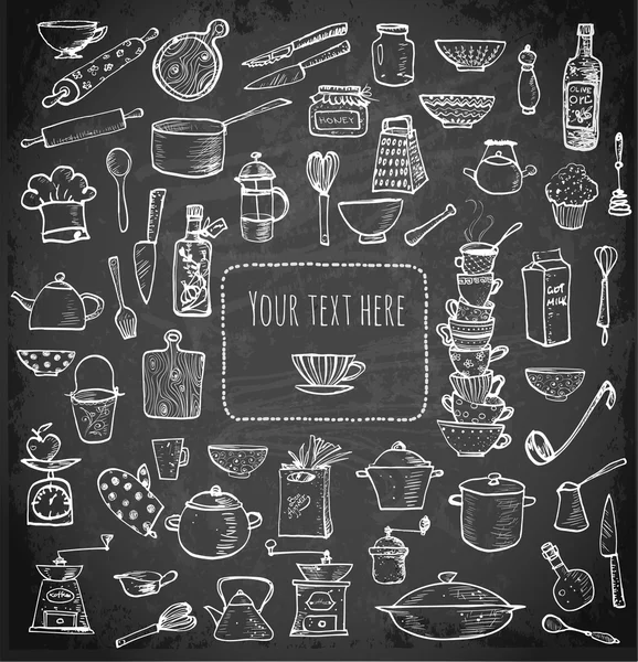 Big set of kitchen utensils Stock Vector Image by ©Elinacious #72133893