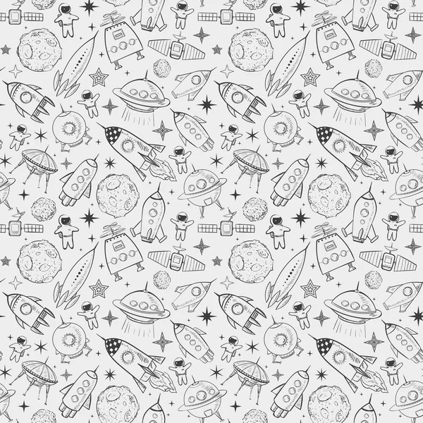 Seamless space pattern — Stock Vector © Elinacious #50402785