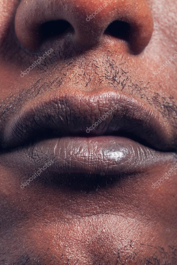 Man lips close up view — Stock Photo #59091455