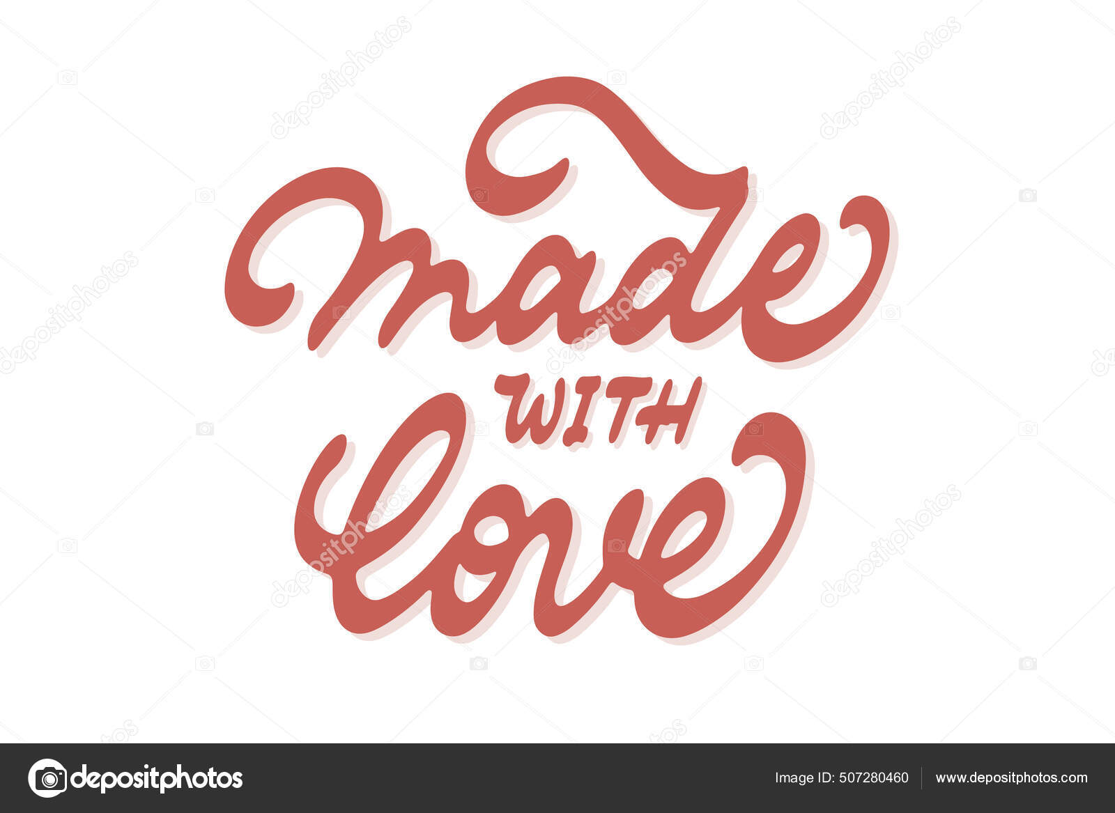 Made with love vector lettering Stock Vector Image by ©yurazaga #507280460