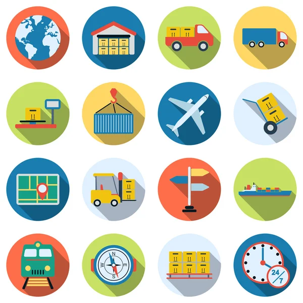 Logistics icons — Stock Vector © colorlife #35415345