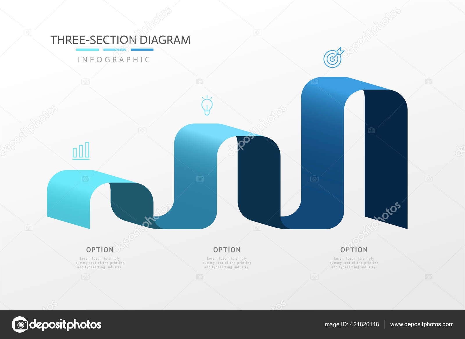Section Diagram Infographic Growing Curve Template Business ...