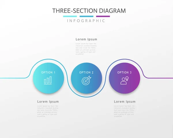 Simple Flow Chart Infographic Wave Design Icons Multicolored Five ...