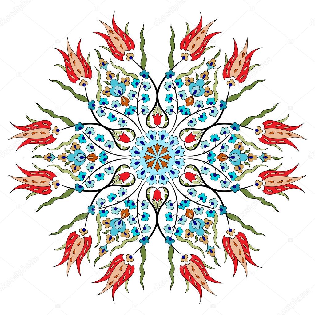 Antique ottoman turkish pattern vector design eighty nine Stock Vector ...