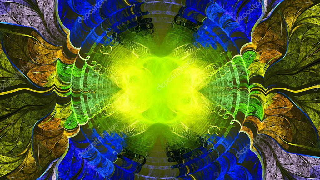 Unusual color pattern of whorls, circles and leaves. — Stock Photo ...