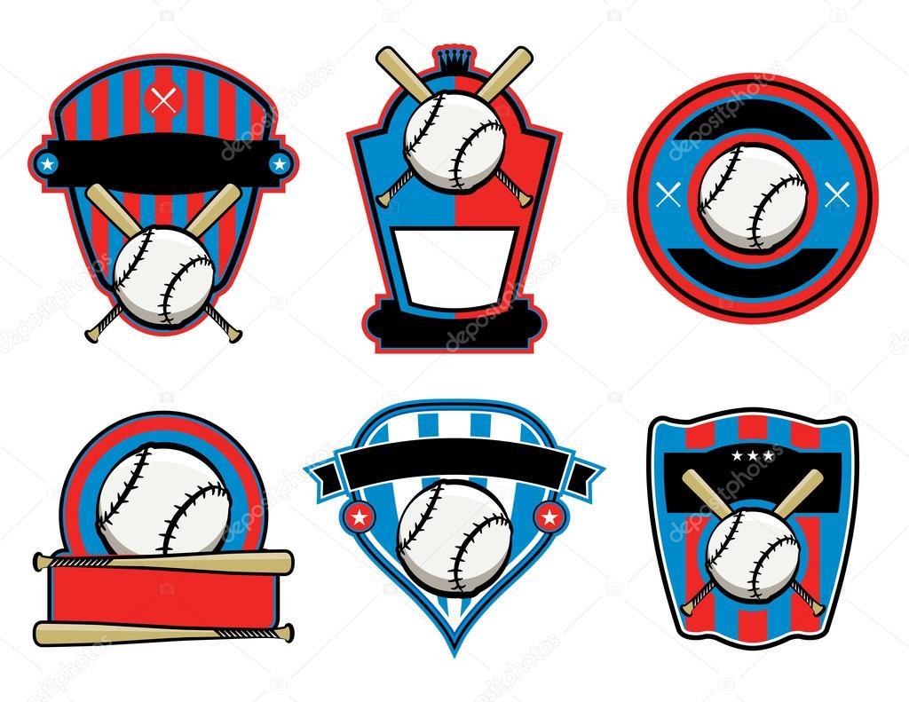 Baseball and Bat Emblems and Badges Stock Vector Image by ...