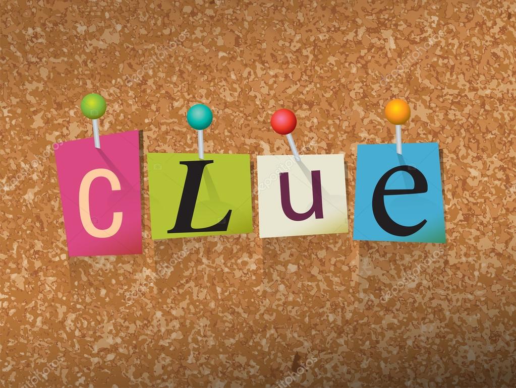 Clue Concept Pinned Letters Illustration Stock Vector Image by ...
