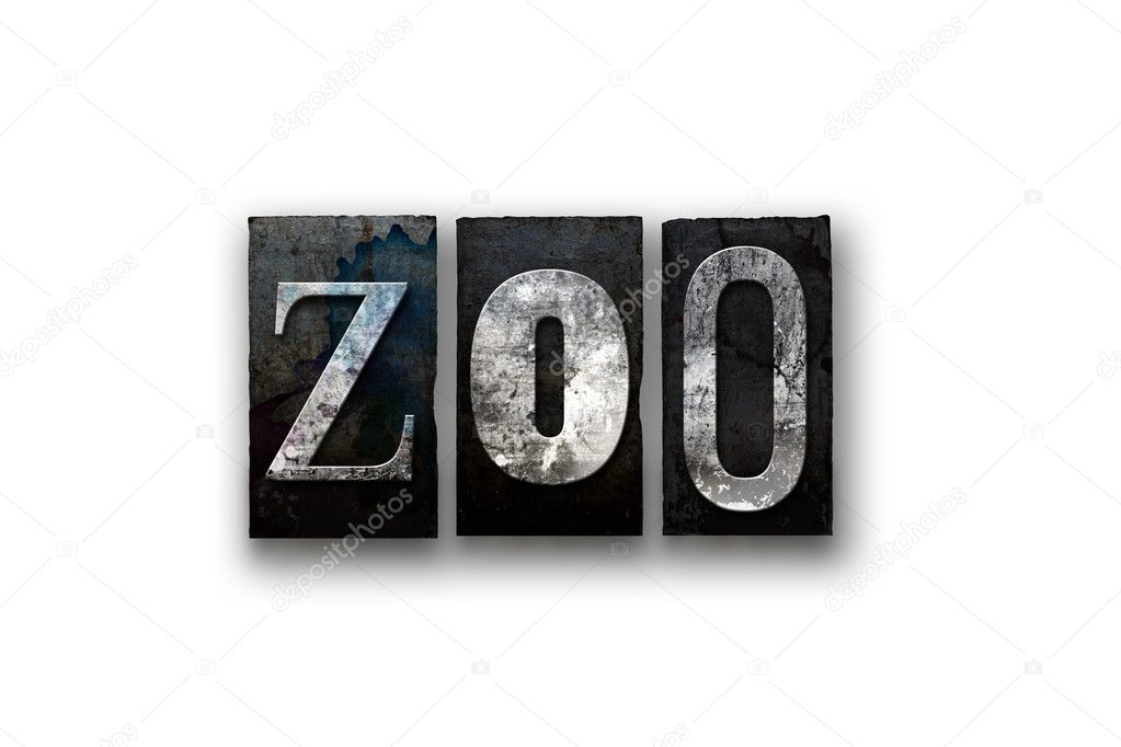 Zoo Concept Isolated Letterpress Type — Stock Photo © enterlinedesign ...