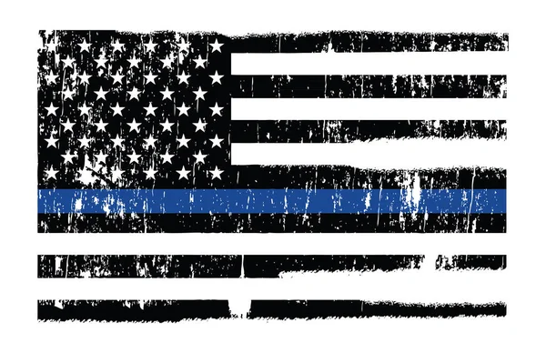 Thin blue line flag Vector Art Stock Images | Depositphotos