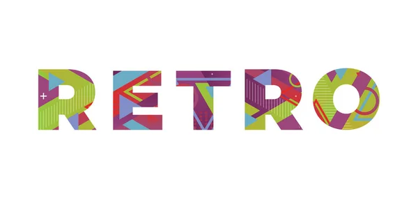 Word Retro Concept Written Colorful Abstract Typography Vector Eps ...