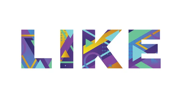 Word Name Concept Written Colorful Retro Shapes Colors Illustration ...