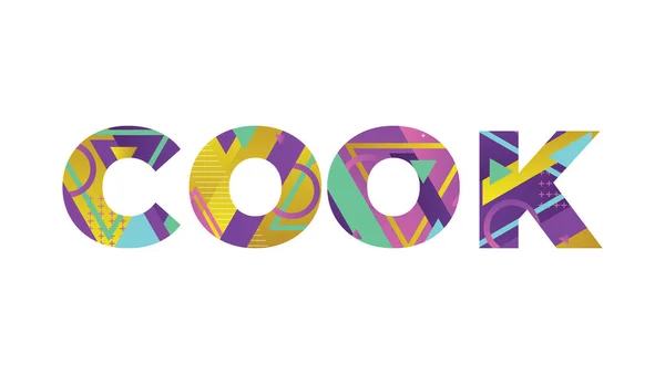 Word Cookout Concept Written Colorful Abstract Typography Vector Eps ...