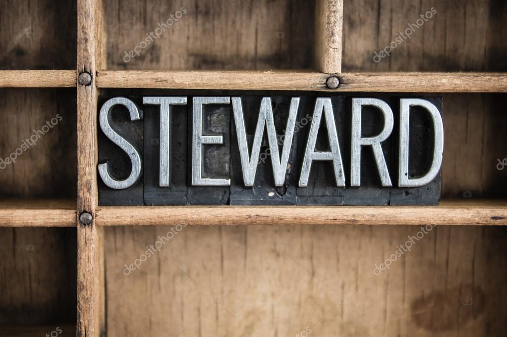 Steward Concept Metal Letterpress Word in Drawer Stock Photo by ...