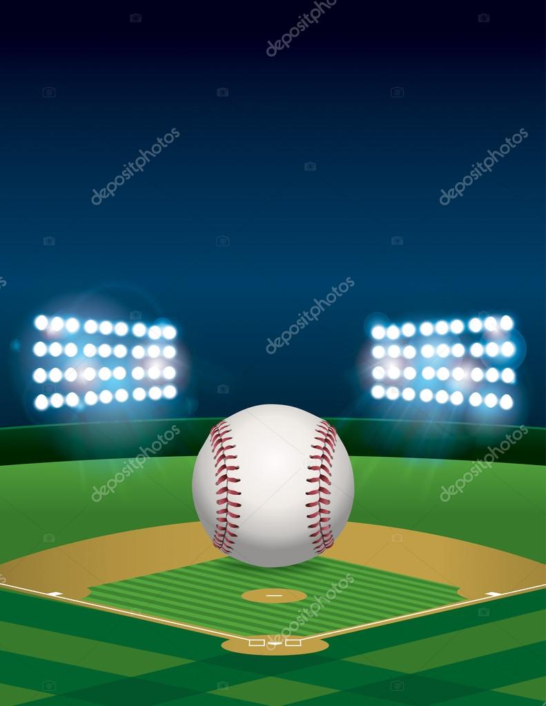 Baseball Stadium Lights Vector
