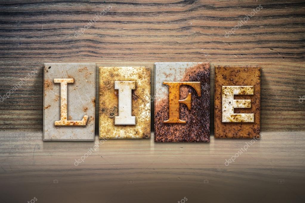 Life Concept Letterpress Theme Stock Photo by ©enterlinedesign 79781504